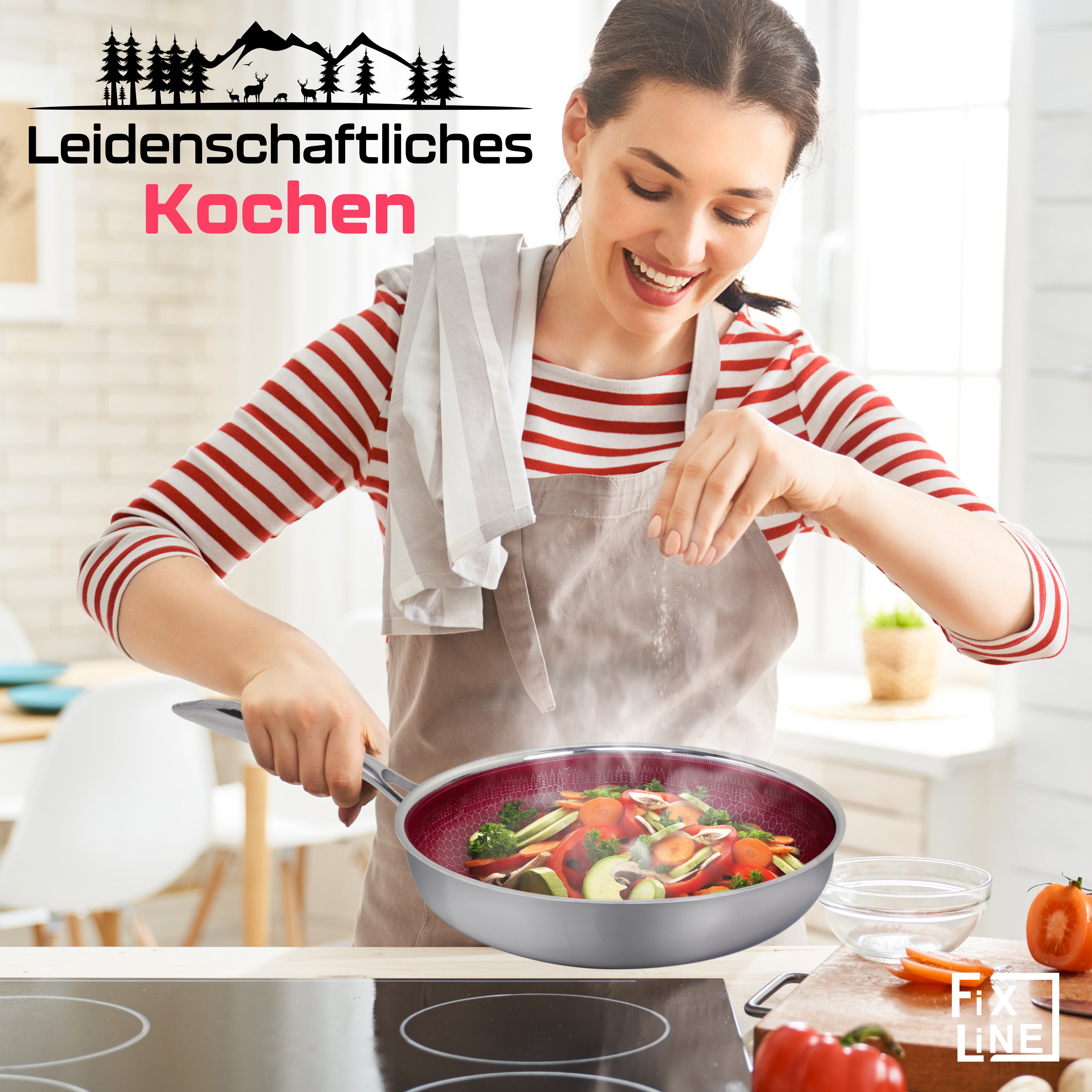 FIXLINE® Wabenpfanne 28cm Red Forest Edition